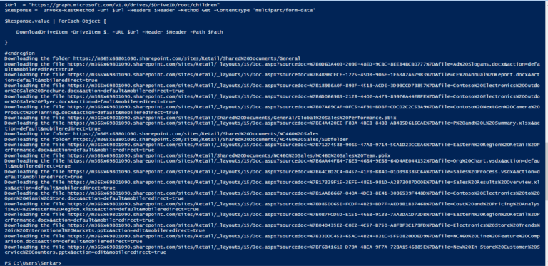 How To Download a SharePoint Library Using Graph API (PowerShell)
