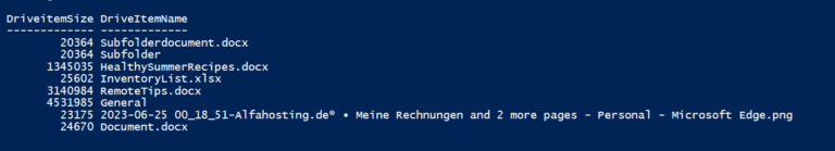 Get SharePoint files with MSGraph (PowerShell)
